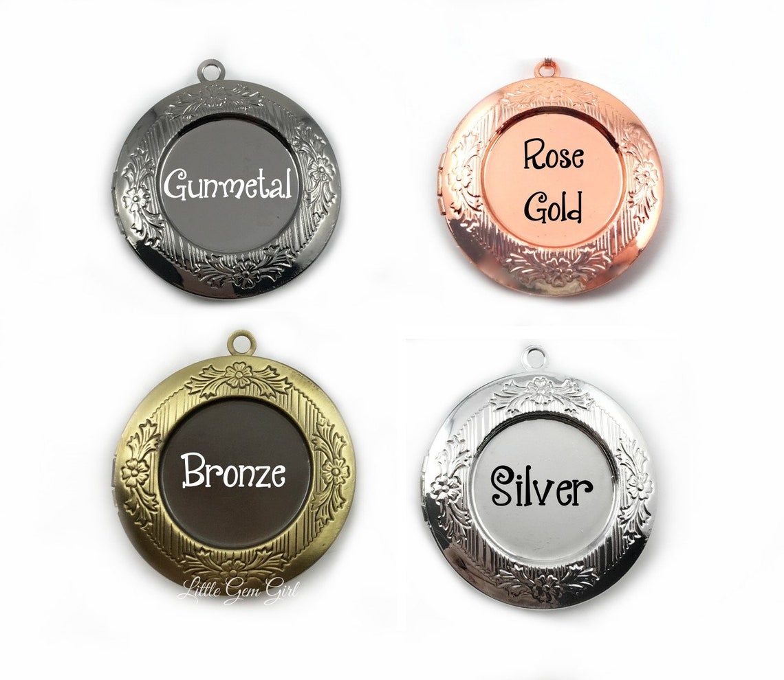 Personalized Name Locket Monogram Necklace Custom Photo - Etsy