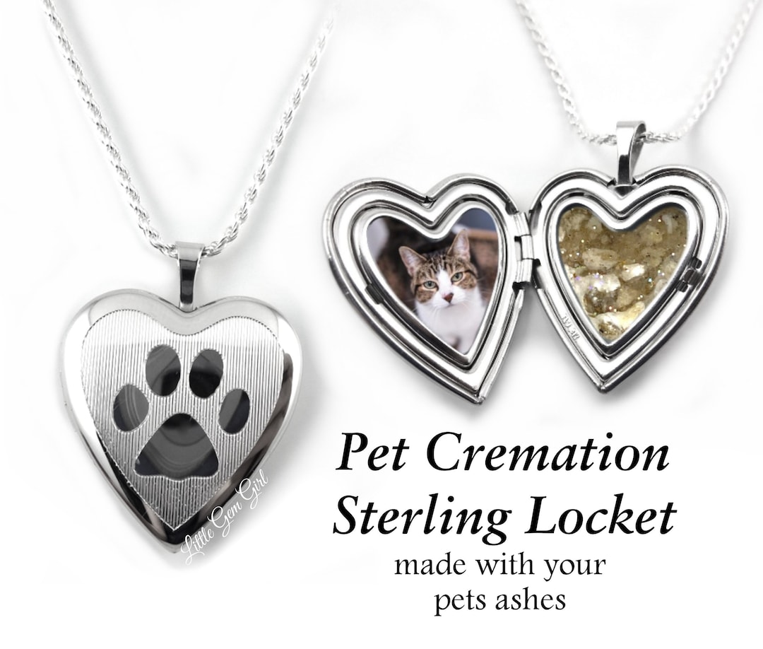 925 Sterling Silver Pet Cremation Locket Custom Made With Your Pets ...