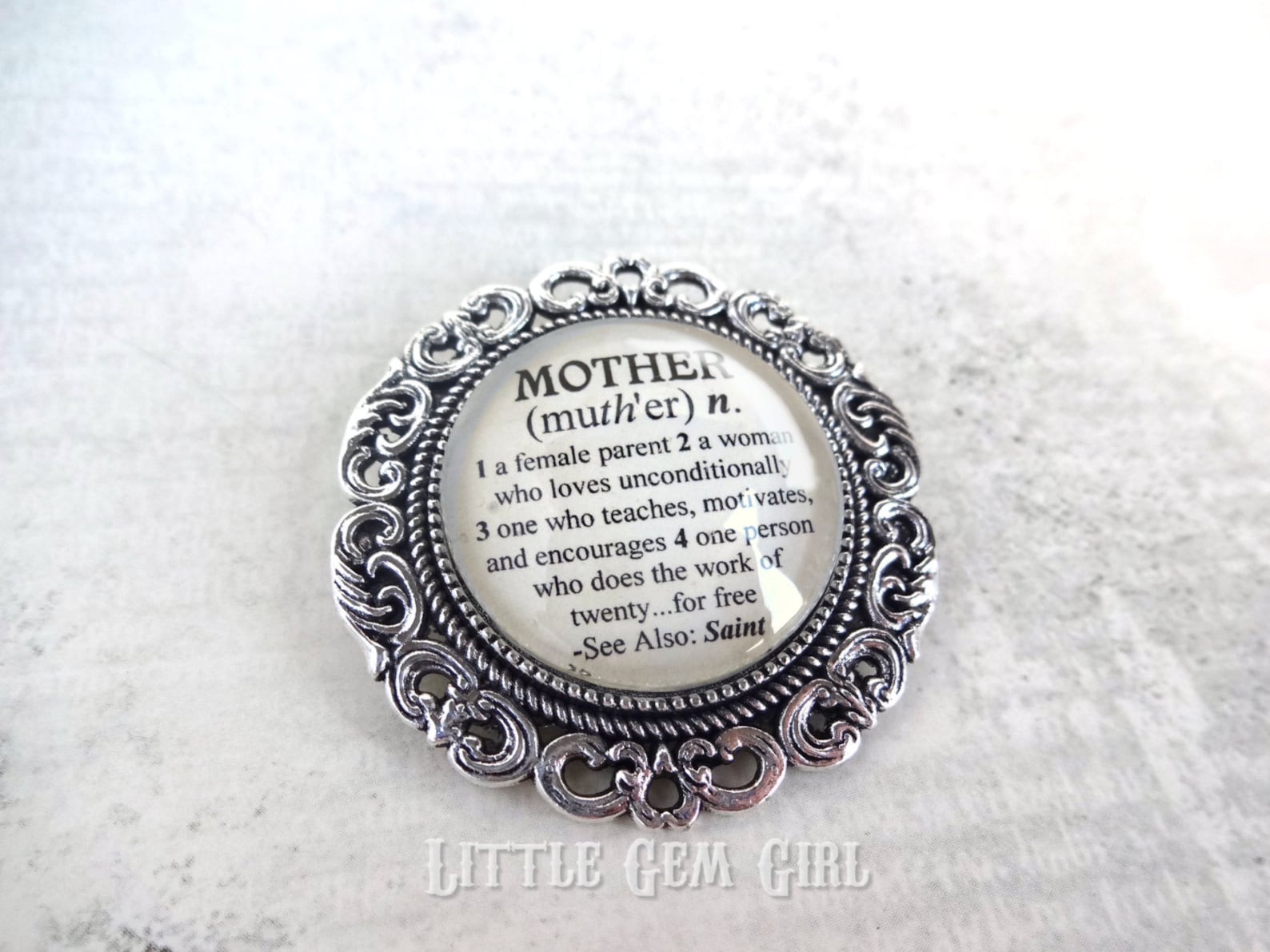 Mom Brooch for Wedding - Mother of the Bride Wedding Keepsake - Mom ...