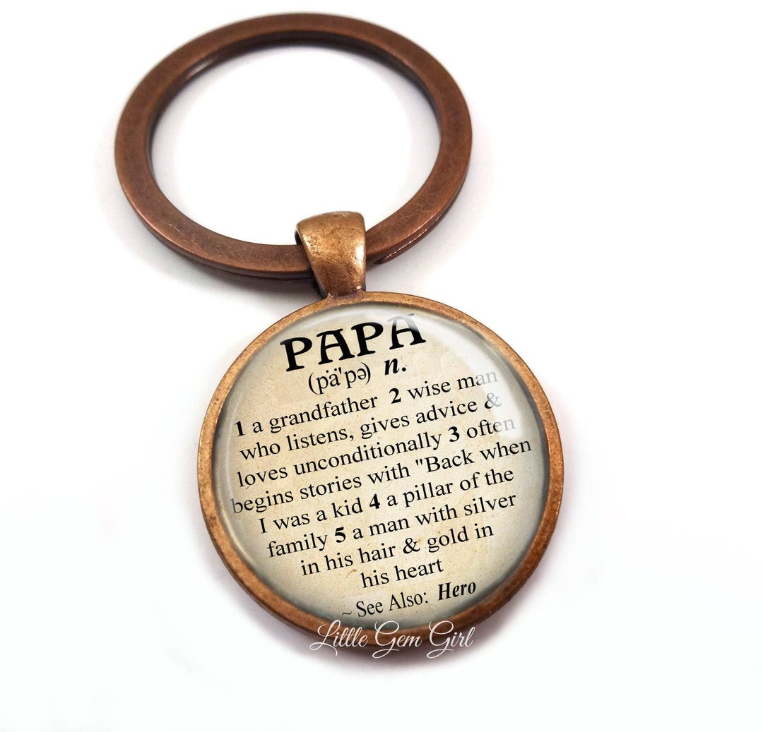 Papa Key Chain Papa Keychain Papa Key Charm for Fathers - Etsy