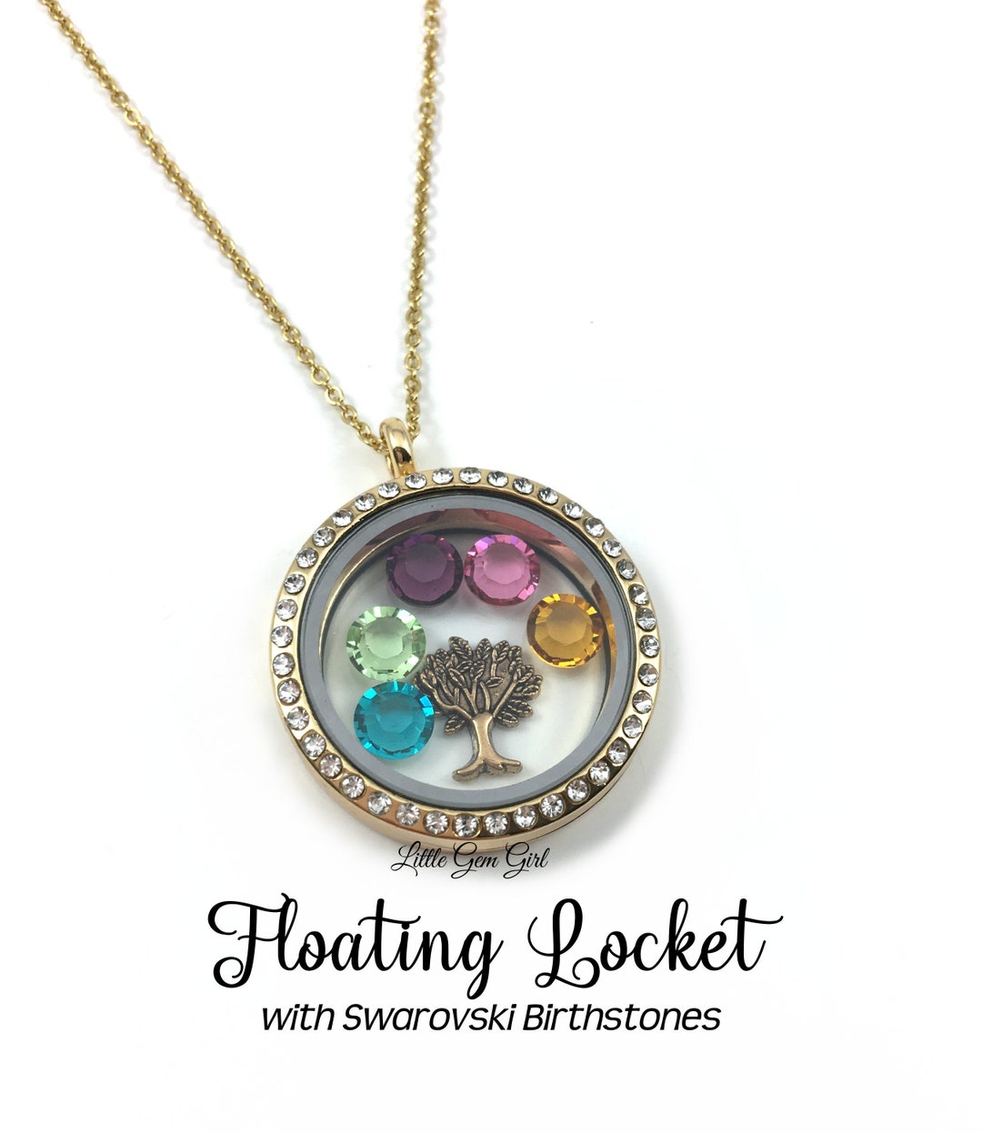Custom Family Tree Locket With Birthstones - Mothers Day Family ...