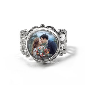 Custom Photo Ring - Picture Ring - Personalized Photo Jewelry - Bronze ...