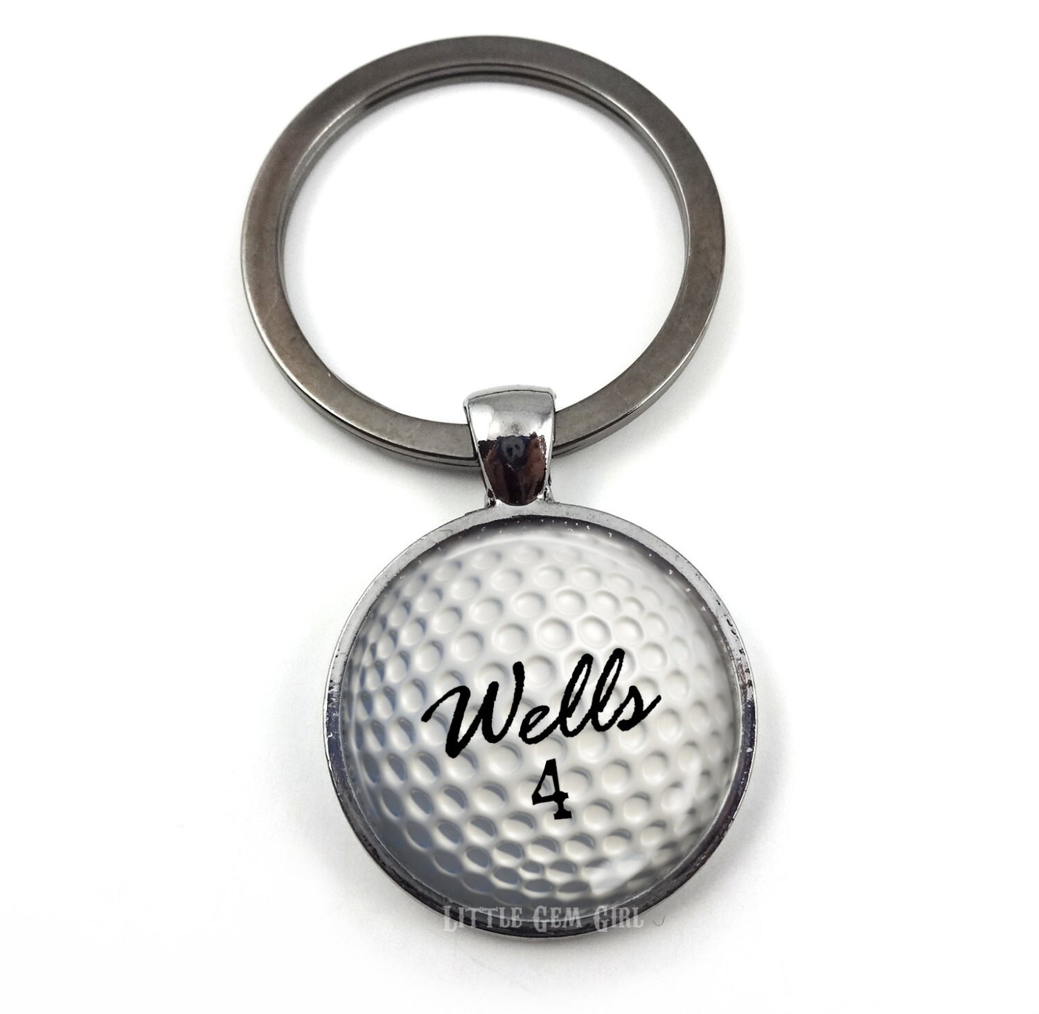 Personalized Golf Ball Key Chain Name Golf Ball Keychain for | Etsy