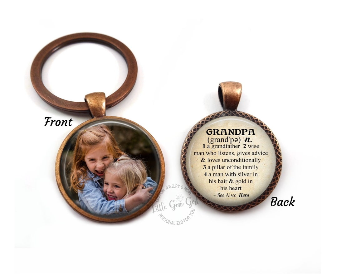 Custom Handmade Grandpa Dictionary Definition Photo Key Chain - Kids ...