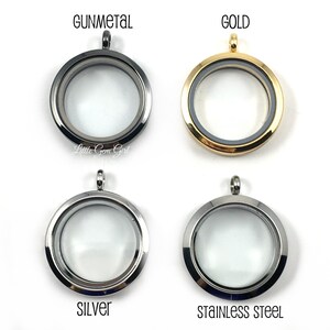 Custom Birth Moon Floating Locket Necklace 1 - 4 Moon Phase Charms ...