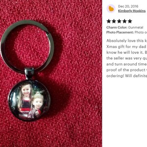 Father's Day Papa Key Chain - 2 Sided Photo Keychain - Double Sided ...