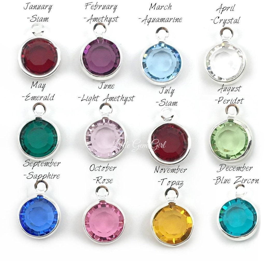 Premium Crystal Birthstone Charm to Add to Your Order - Birthday Stone ...