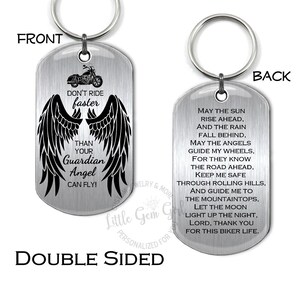 Biker Prayer for Motorcycle Riders Double Sided Dog Tag - Guardian ...