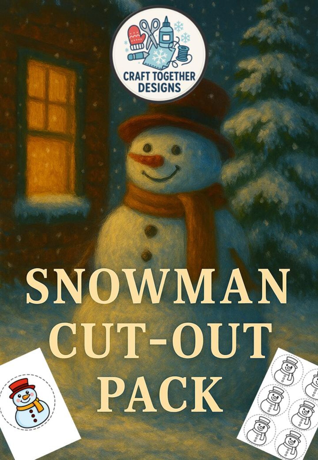 Snowman Craft Cut-out Pack | A4 Printables for Kids | Digital Download ...
