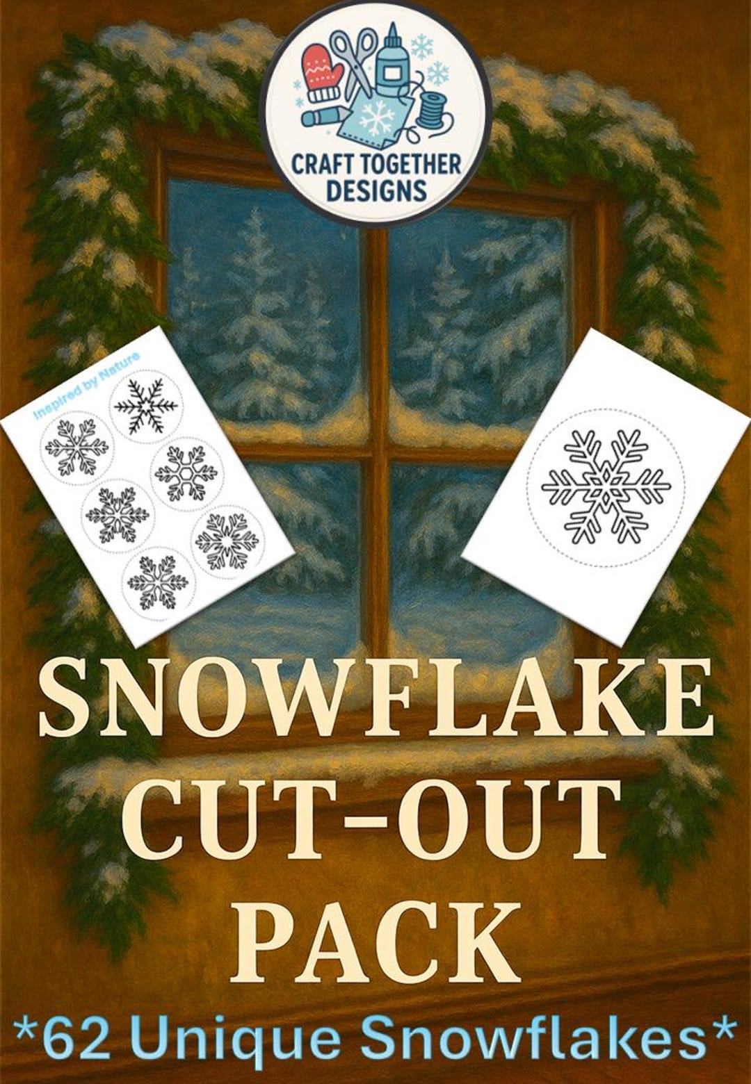 Snowflake Craft Cut-out Pack | A4 Printables for Kids | Digital ...