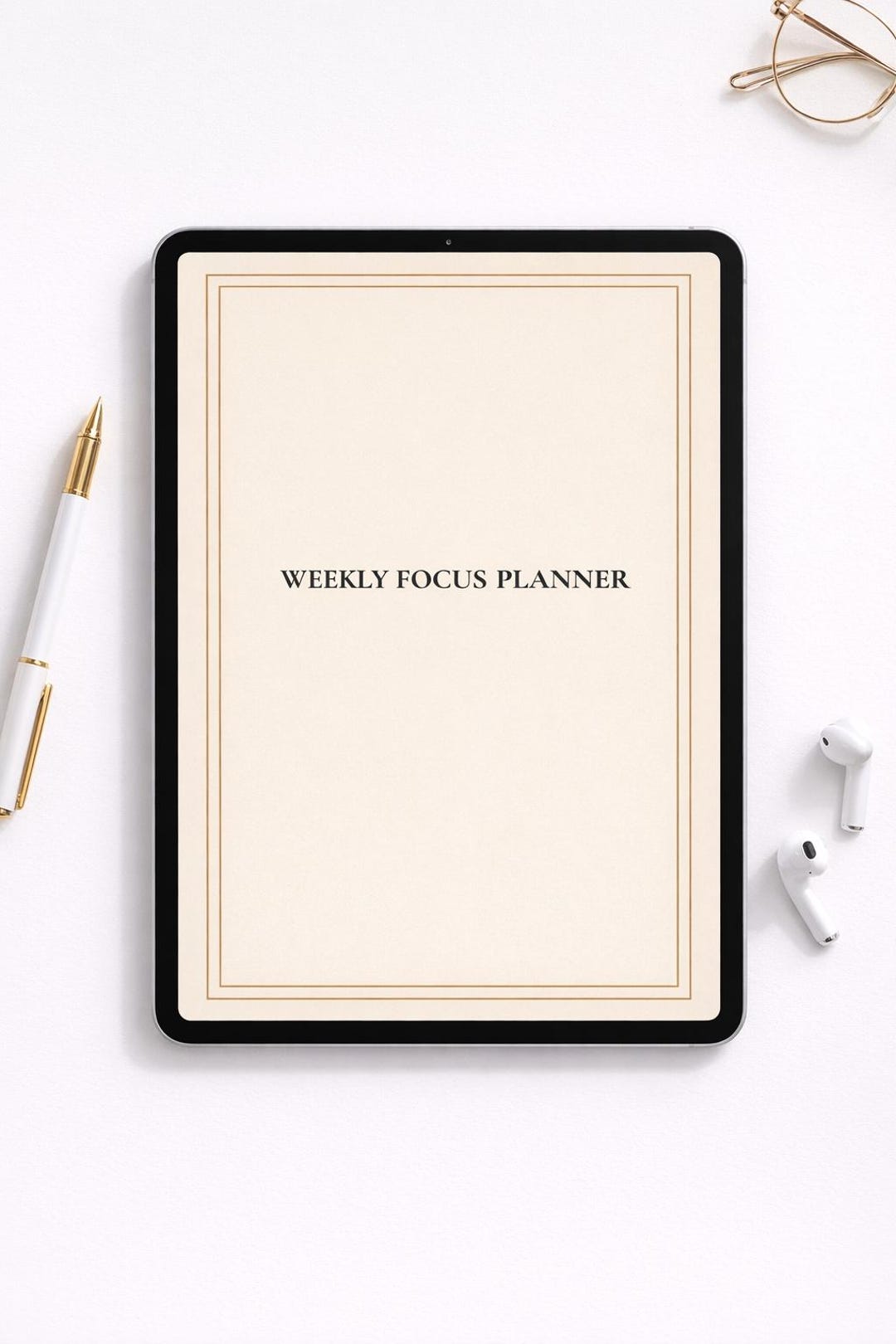 Minimalist Beige Weekly Focus Planner | Printable PDF Bundle - Etsy