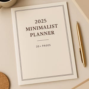 2025 Minimalist Daily Planner | Beige Aesthetic | Daily, Weekly ...