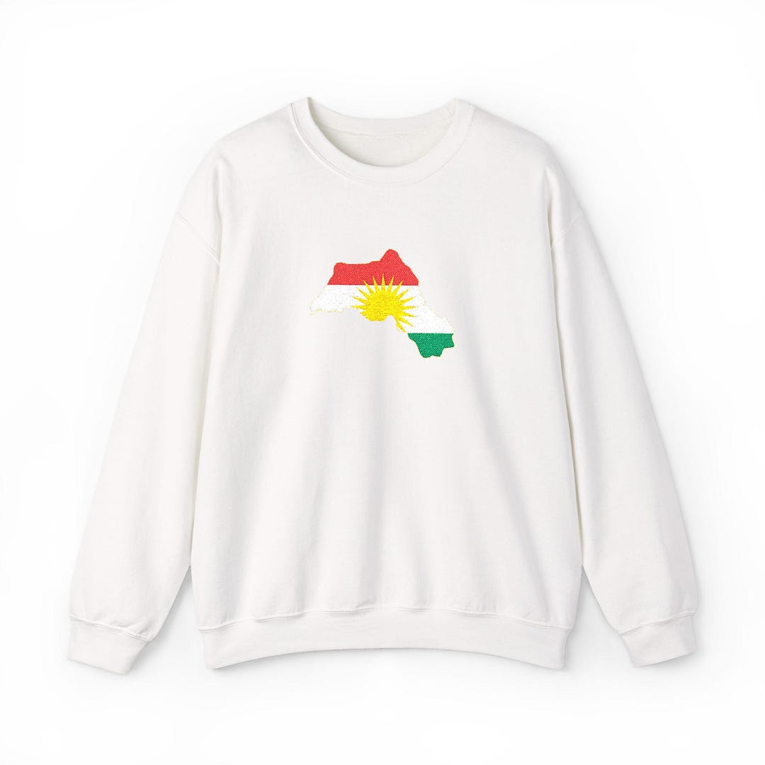 Kurdistan Flag Map Sweatshirt | Kurdish Map Graphic Pullover - Etsy
