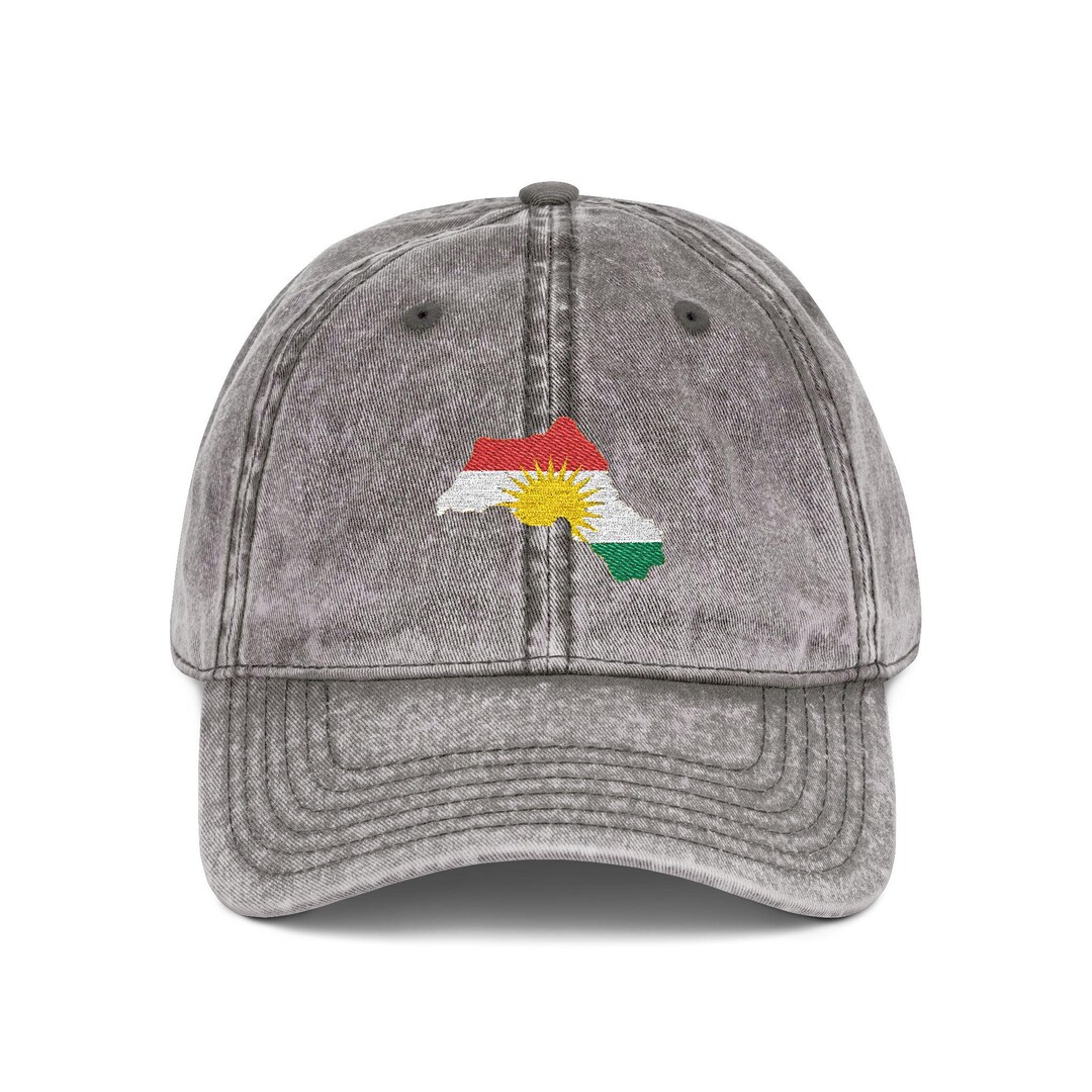 Kurdistan Flag Embroidery Cap | Vintage Dad Hat - Etsy