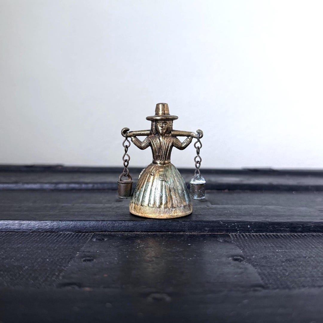 Vintage Brass Milkmaid Bell: Rustic Farmhouse Decor - Etsy