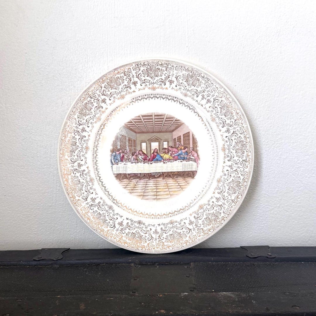 Last Supper Plate 23K Gold | Imperial by Service Plates Salem China ...