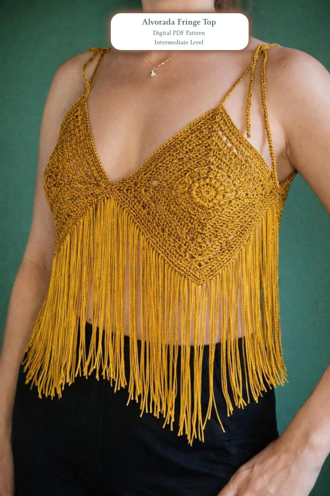 Boho Fringe Crochet Top Pattern – Adjustable Summer Festival Wear (PDF ...