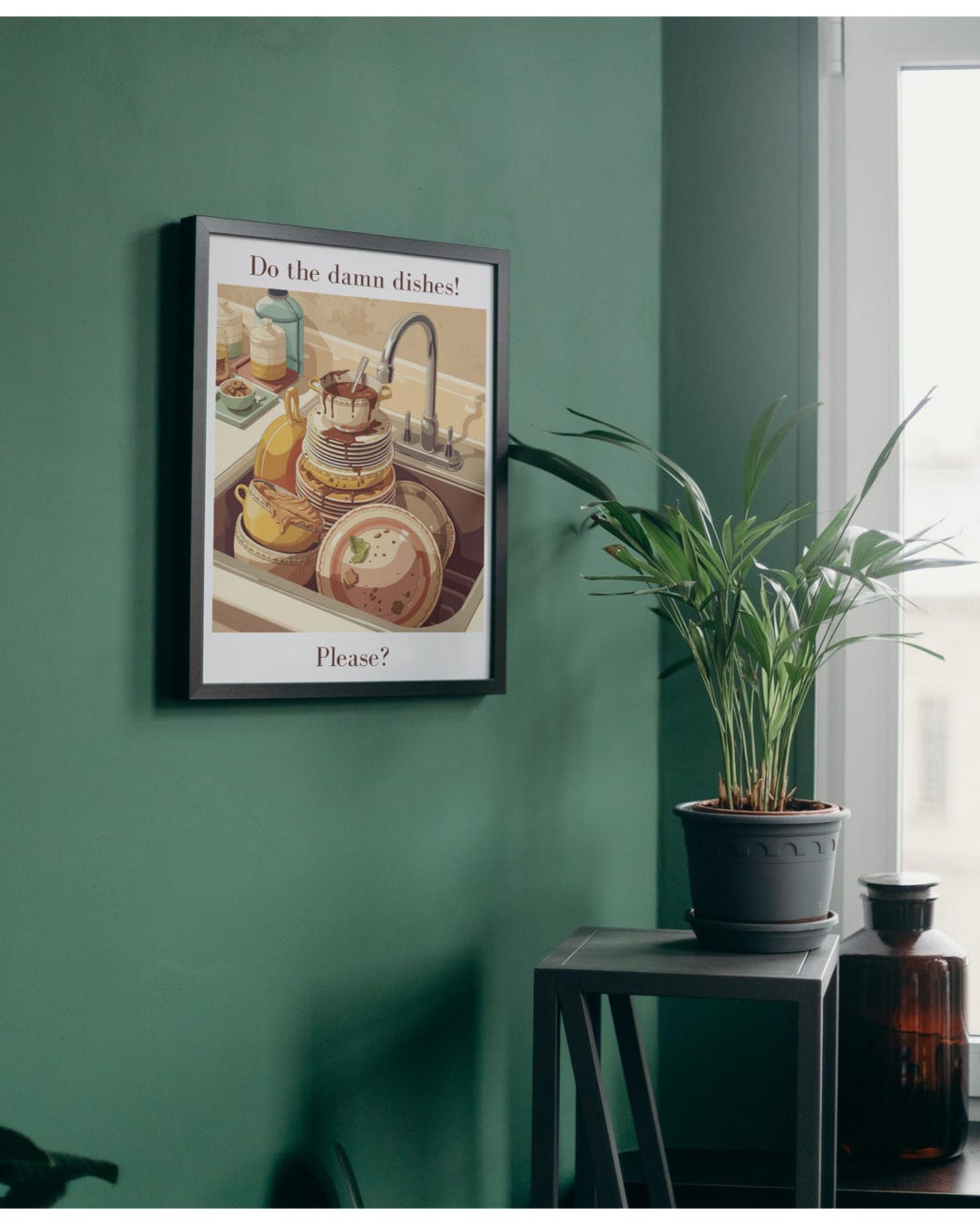 Do the Damn Dishes Poster | Digital Download Art - Etsy