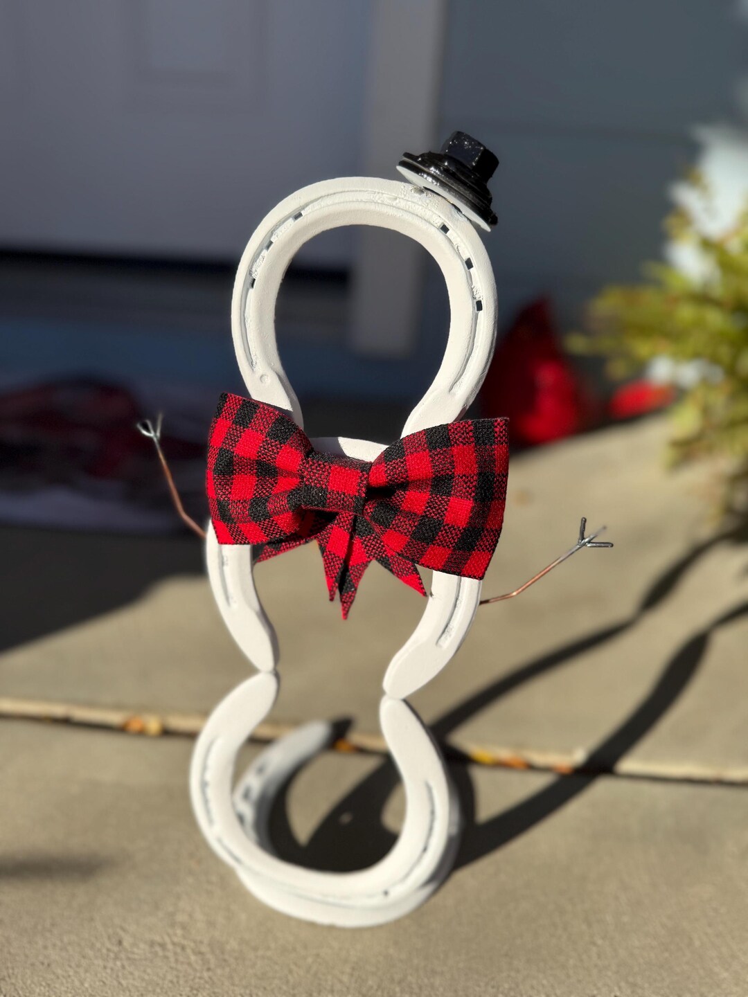 Horseshoe Holiday Snowman: Welded Metal Craft - Etsy