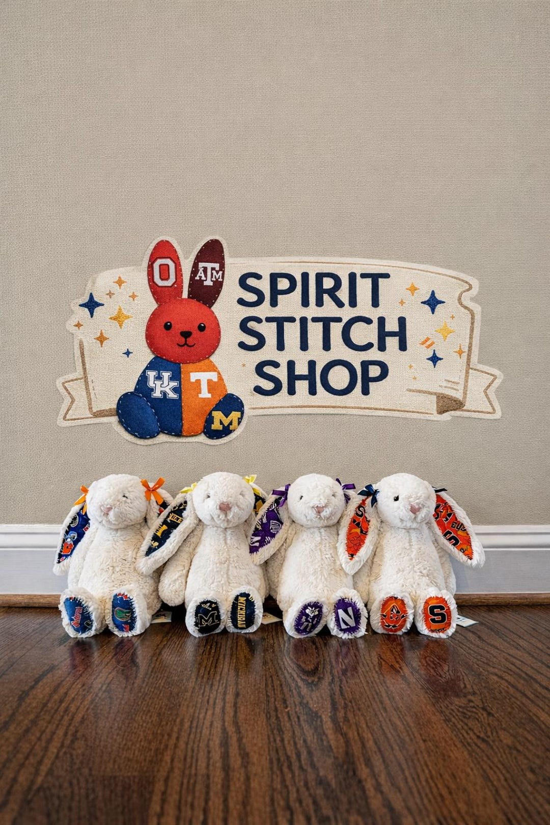 Custom College Jellycat Bunny: Graduation, College Acceptance Gift for ...