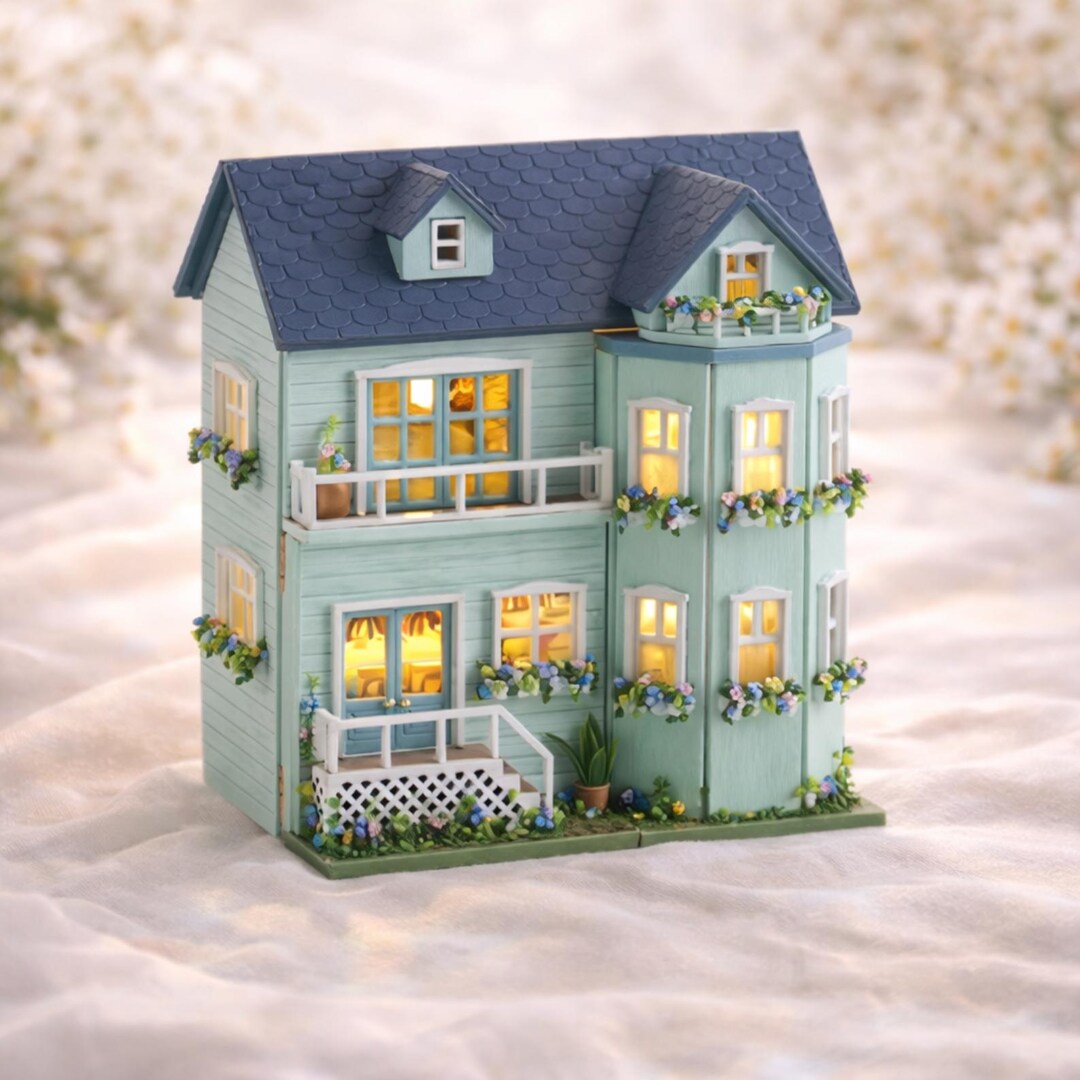 Mini Doll House, Diy Dollhouse Kit With Furniture, Architecture Kit ...