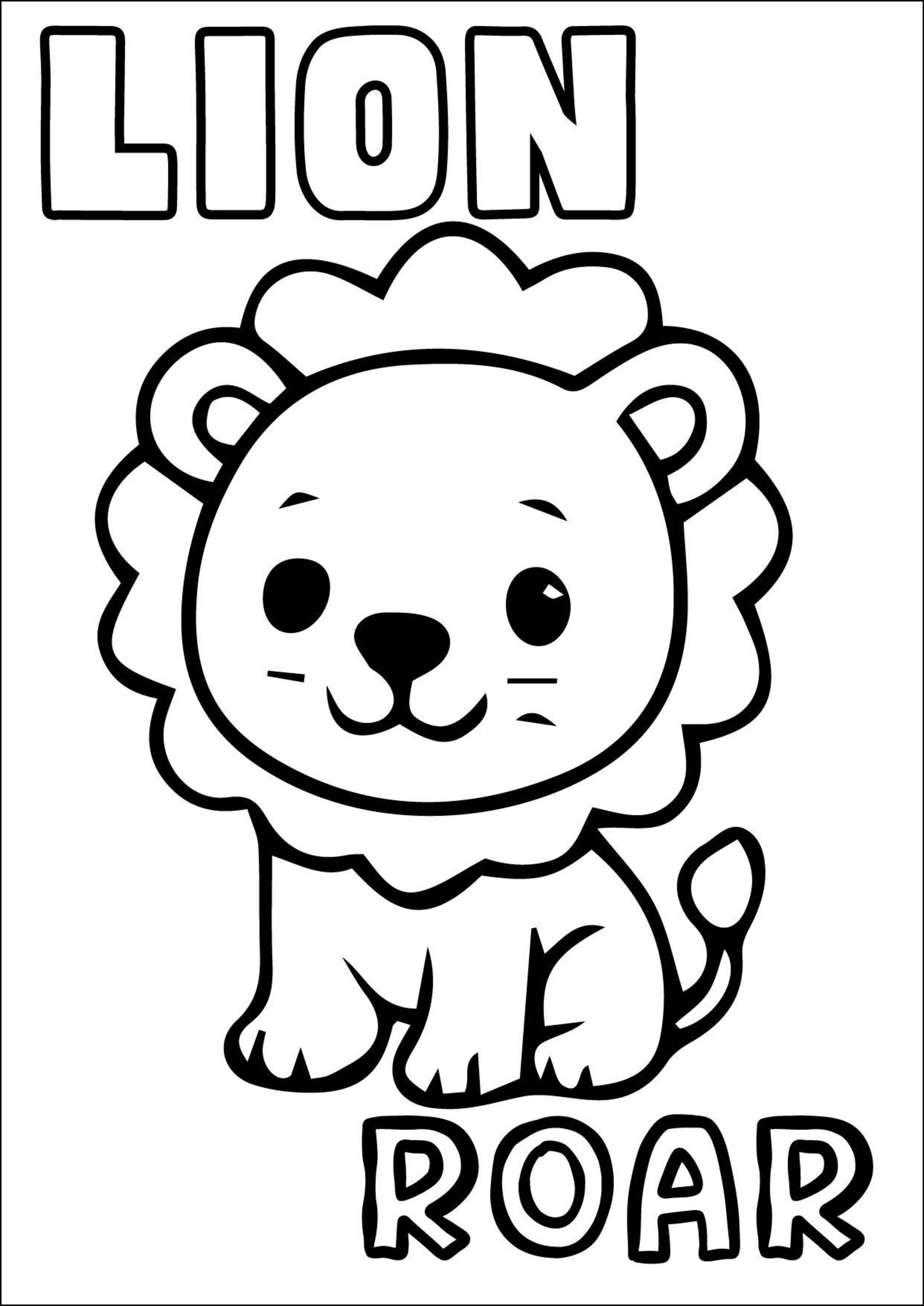 Animal Coloring Pages for Kids Ages 1–5 | Animal Names and Sounds ...