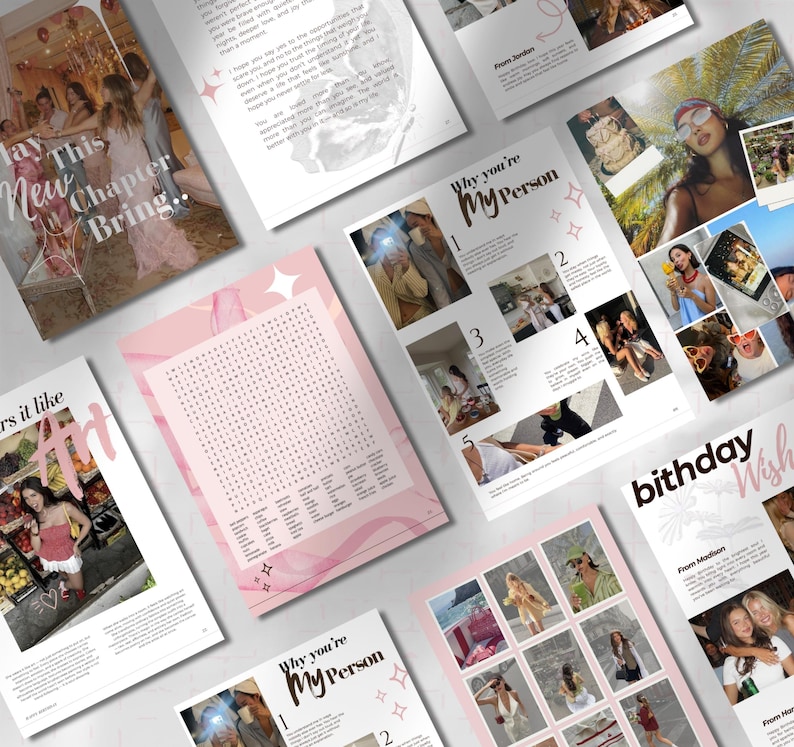 Birthday Magazine Template, Customizable Gift, Canva (digital Download ...