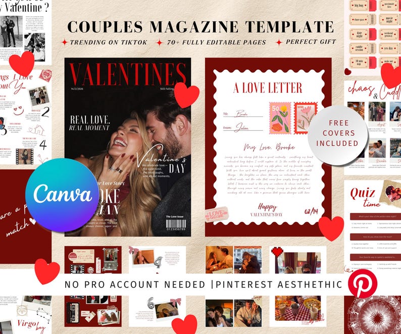 Couples Magazine Canva Template, Romantic Gift (digital Download) - Etsy
