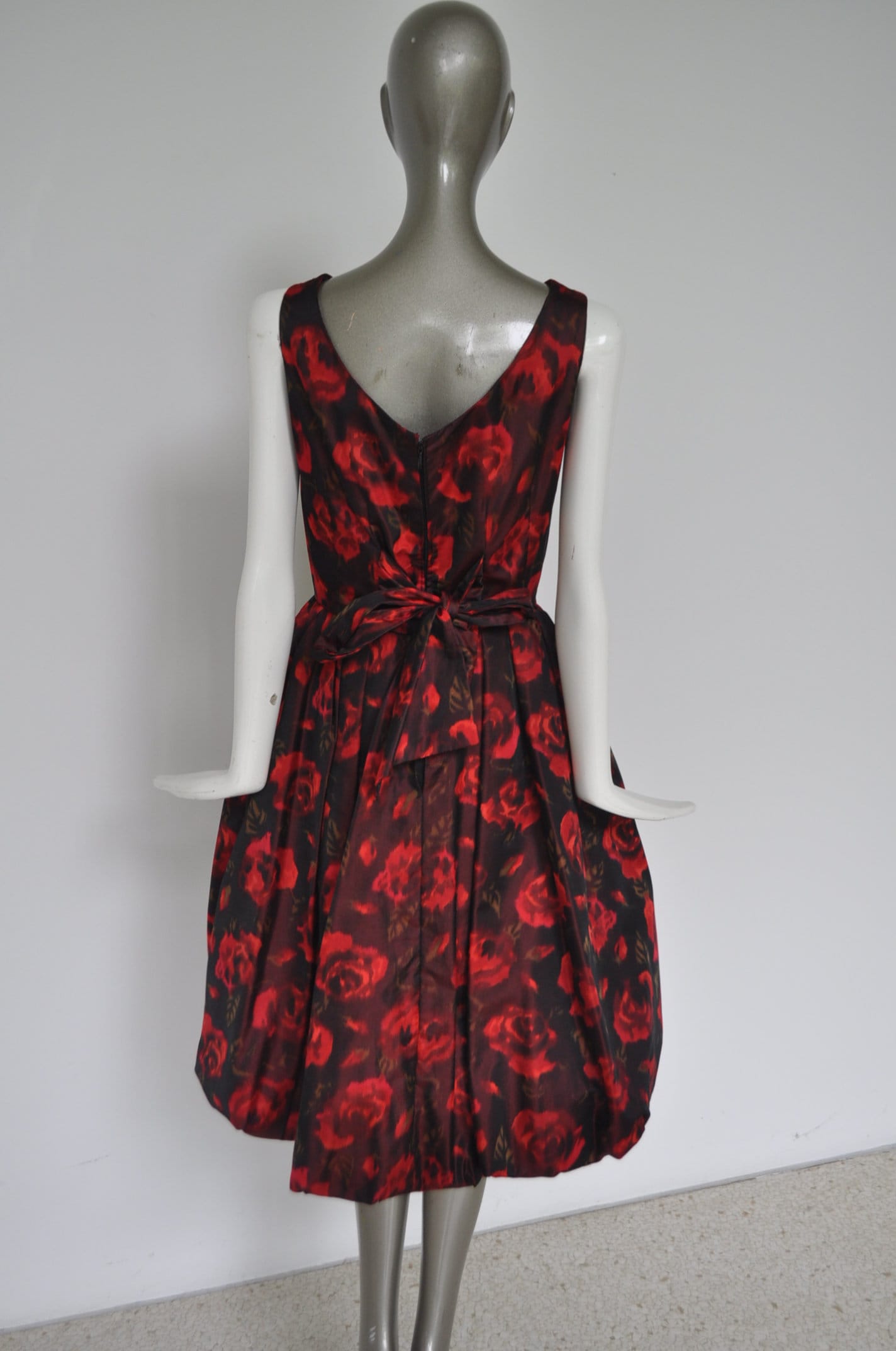 Haute Couture Silk Dress by Trapp Moden Germany Great Design With Rose ...