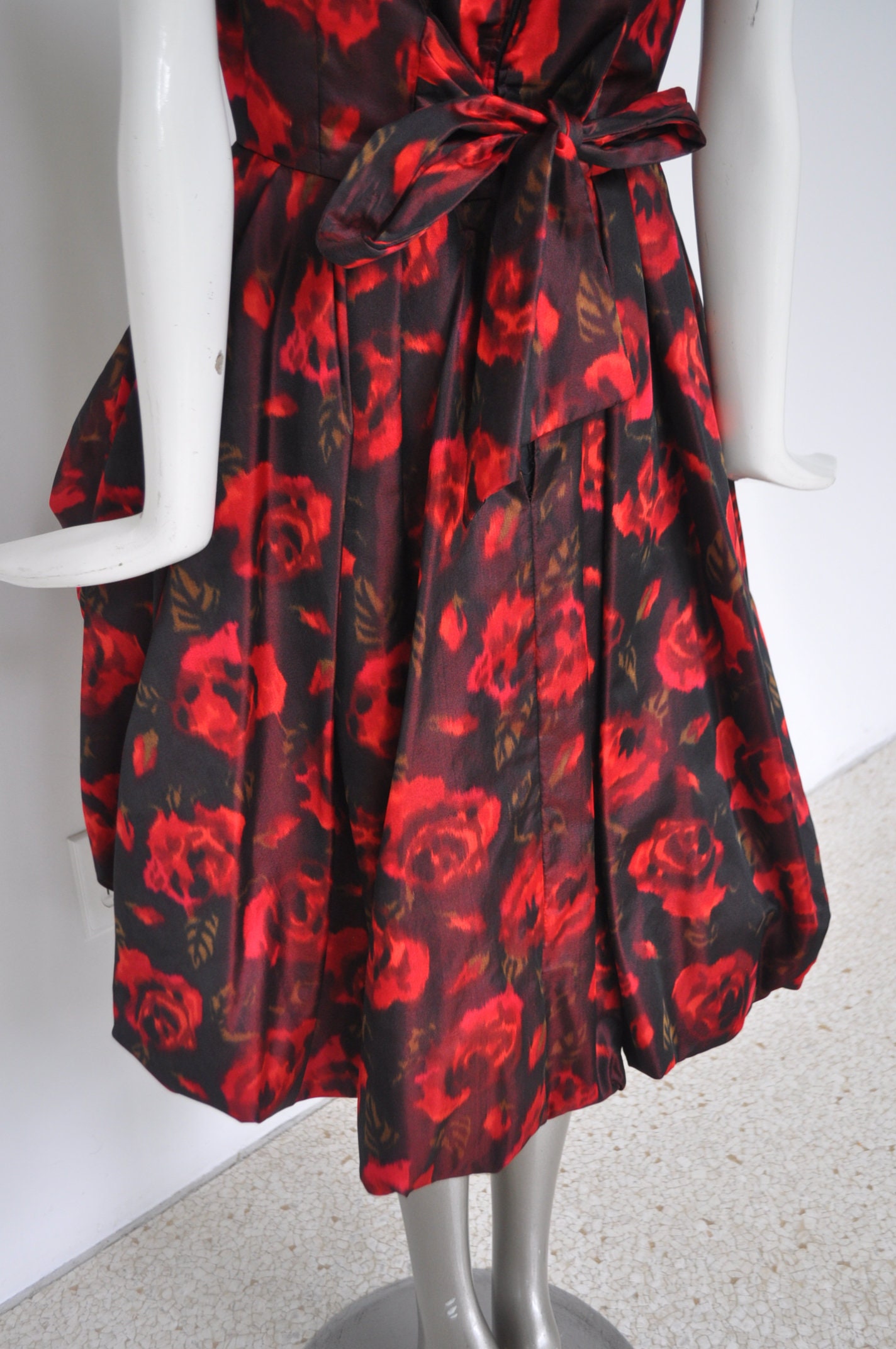 Haute Couture Silk Dress by Trapp Moden Germany Great Design With Rose ...