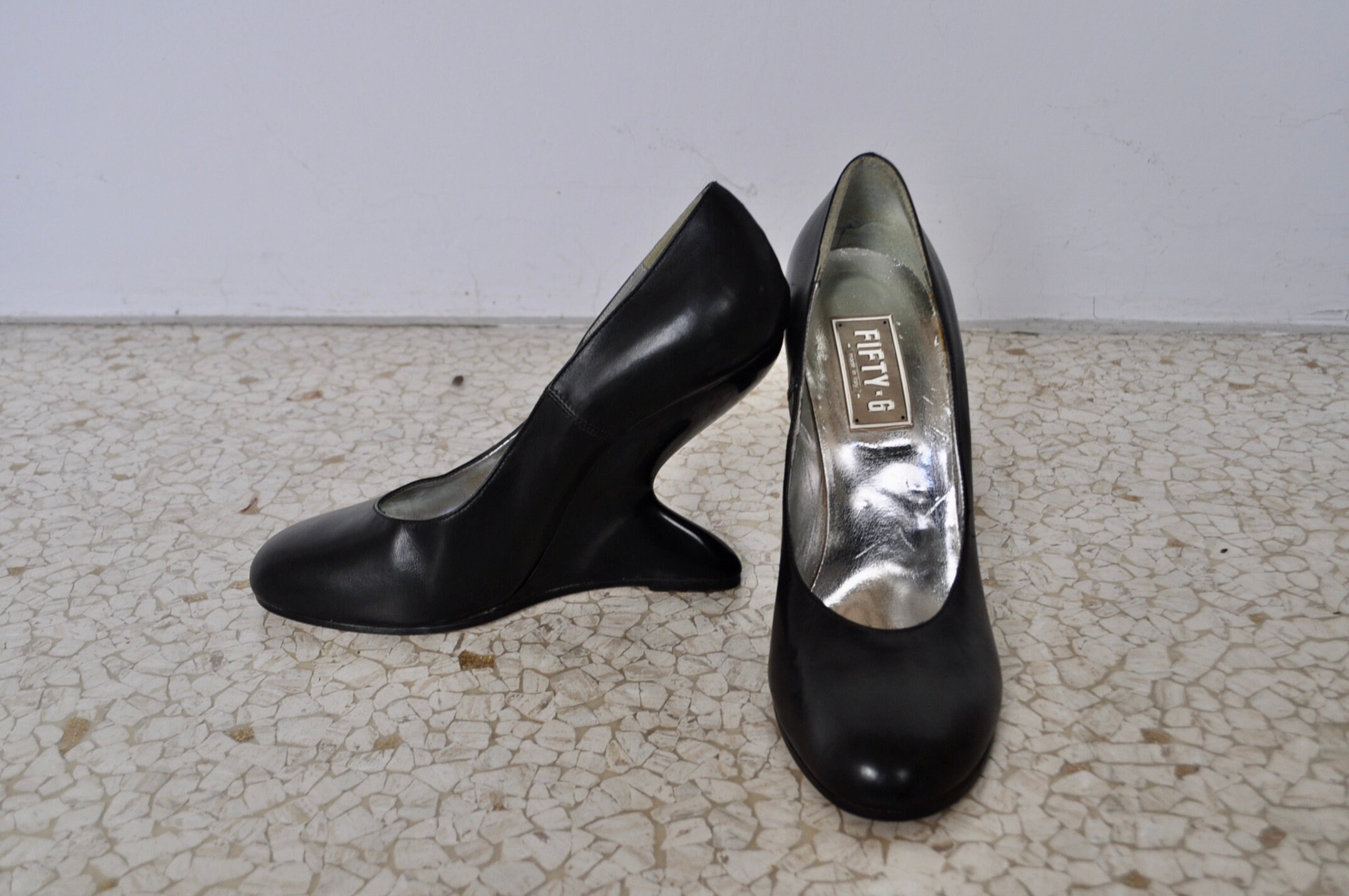 High Heels From the 90s ,unique Heel Brand Fifty '6 Sz 38 - Etsy