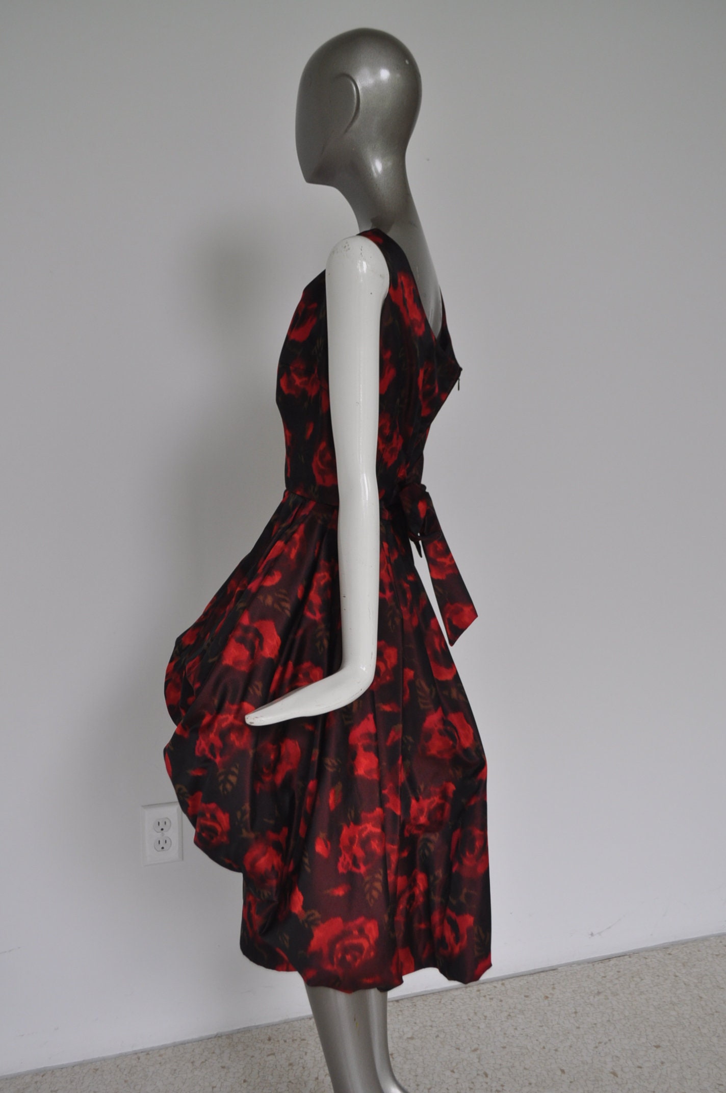 Haute Couture Silk Dress by Trapp Moden Germany Great Design With Rose ...