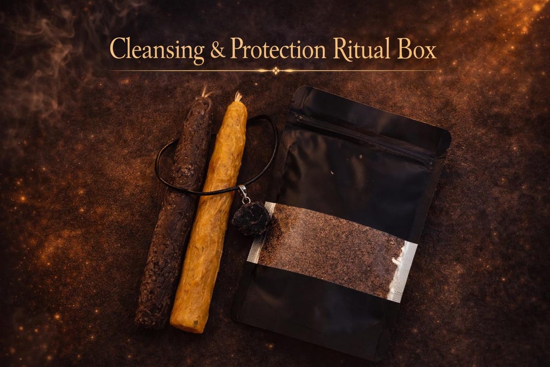 Cleansing & Protection Ritual Box, Spell Kit With Dual Candles ...