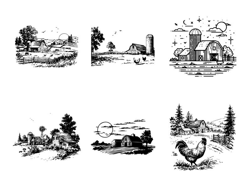 Farm Ranch SVG PNG Bundle, Country Clipart, Cricut Cut Files - Etsy
