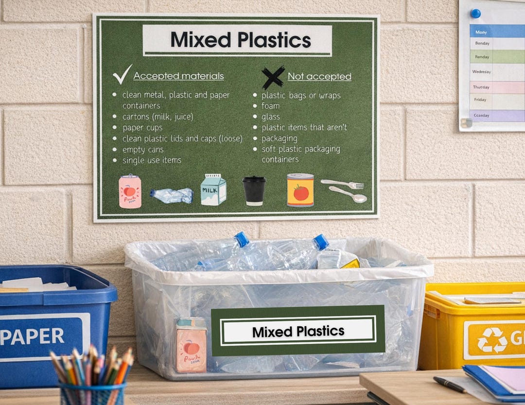 Printable Recycling Labels | Home, School & Office Recycling Sorting ...