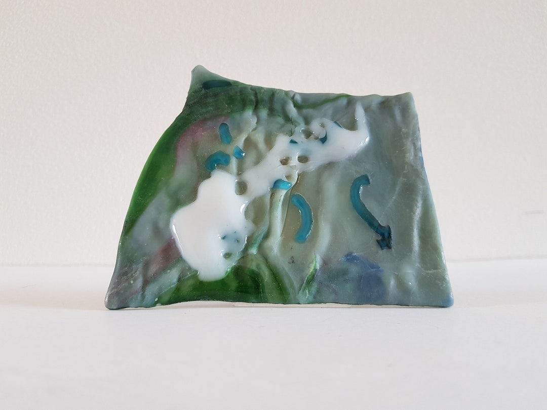 Cells Biology Object of Fused Glass Art, Science Medical Sculpture ...