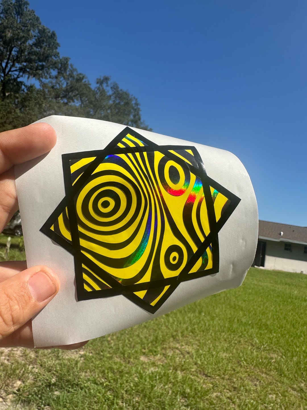 Custom Hypnotic Flow Star Vinyl Decal - Etsy