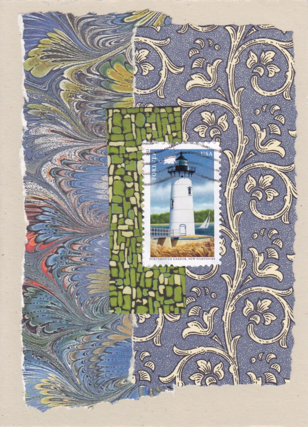 To the Lighthouse: Collage Card - Etsy