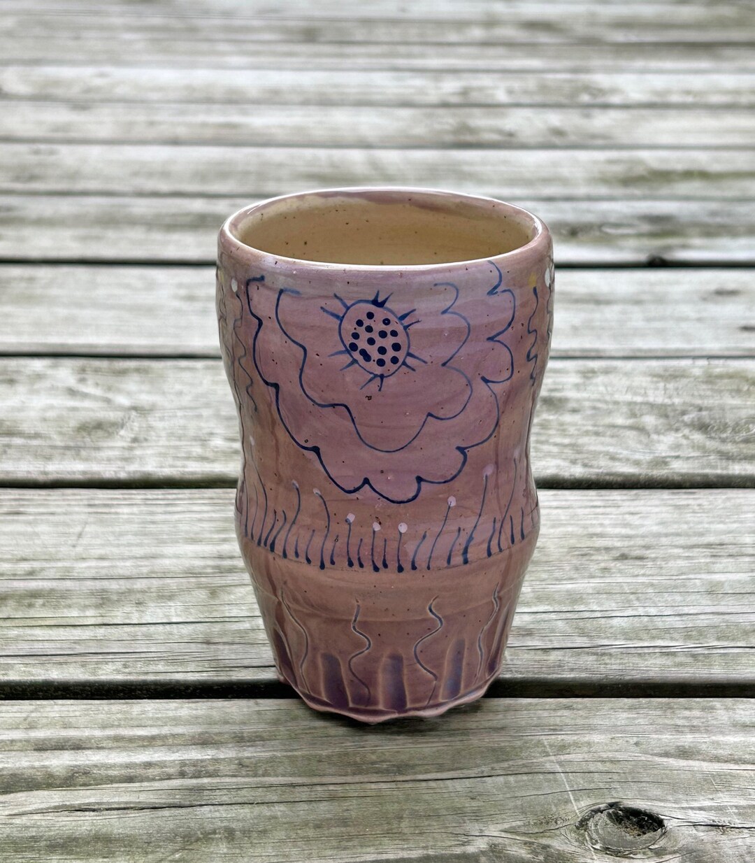 Purple Pottery Vase, Purple Pottery Handmade, Ceramic Vase, Handmade ...