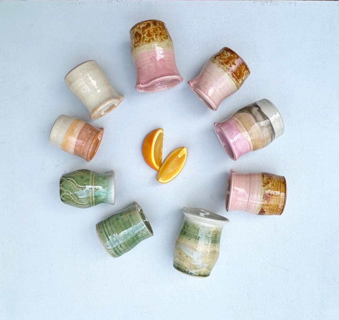 Mini Pottery Pitcher, Ceramic Pourer, Pottery Pitcher Mini, Tiny ...