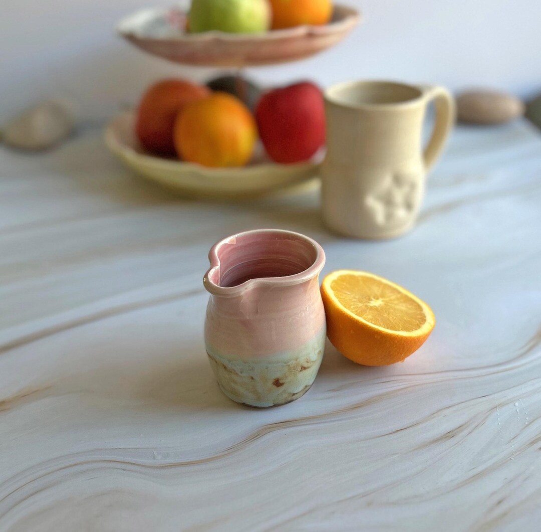 Ceramic Mini Pitcher, Pottery Creamer, Breakfast Pottery, Mini Pitcher ...