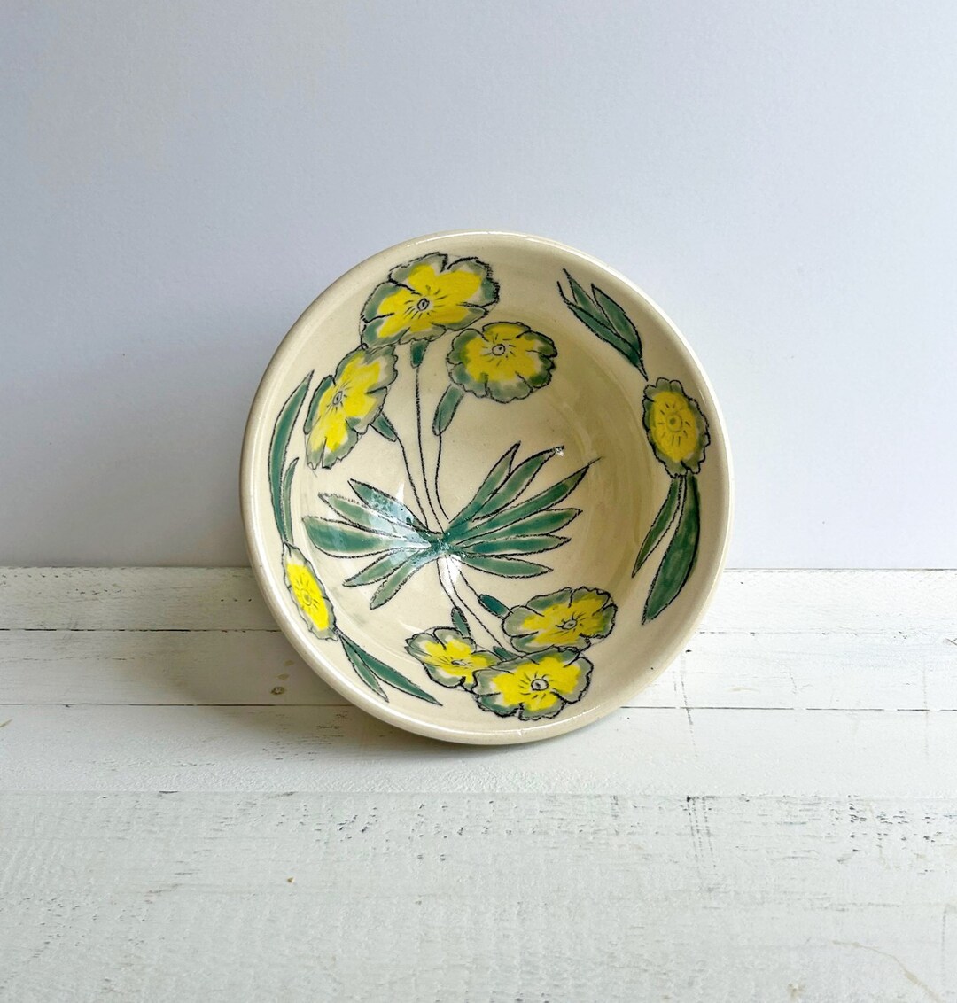Primrose Bowl, Wheelthrown Pottery Bowl, Wheel Thrown Bowl, Ceramic ...