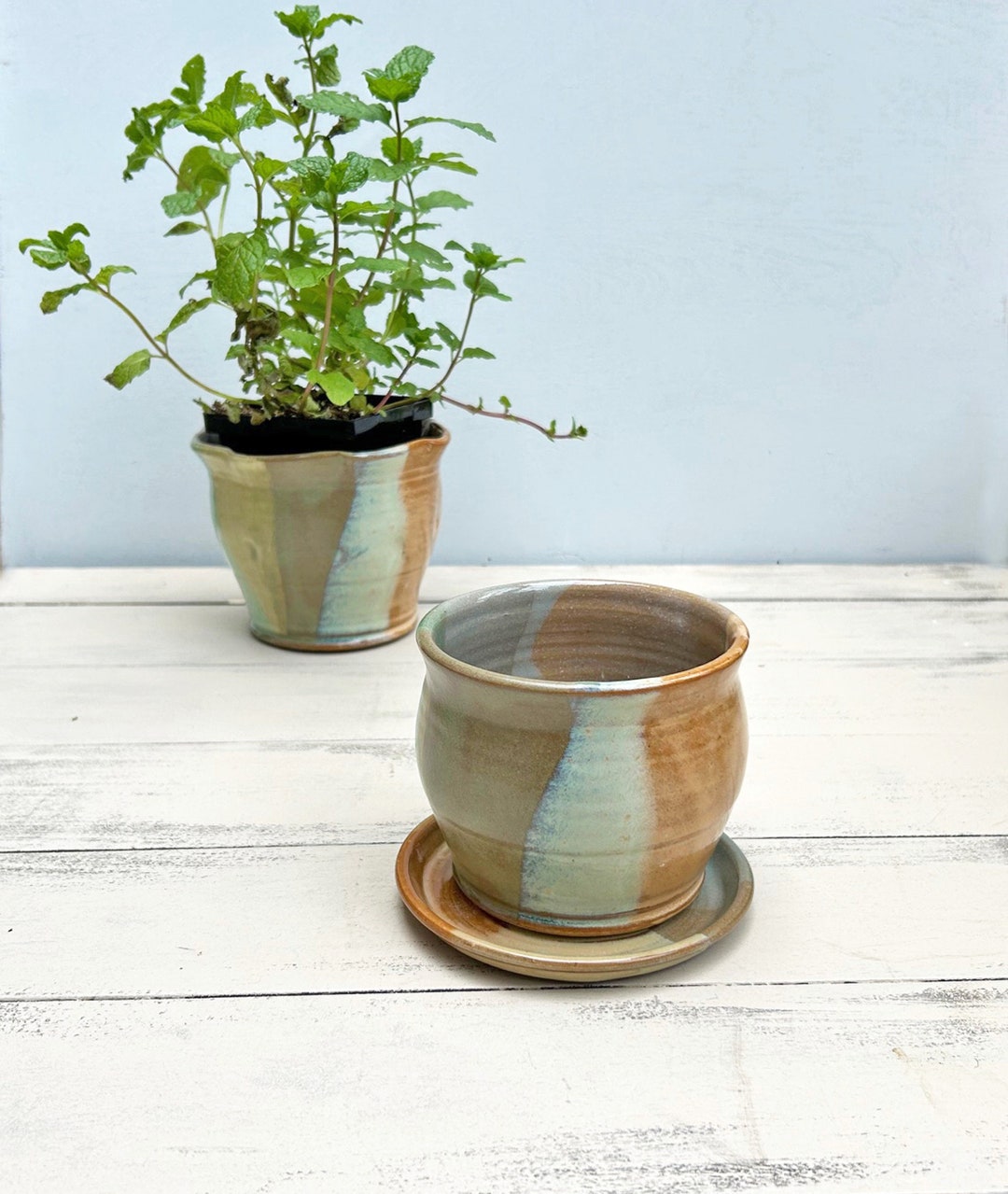 Handmade Plant Pot, Ceramic Planter, Herb Plant Pot, Wheelthrown ...