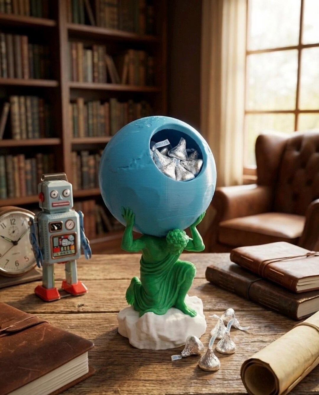 Atlas Statue Candy Holder – Greek Mythology Desk Decor - Etsy