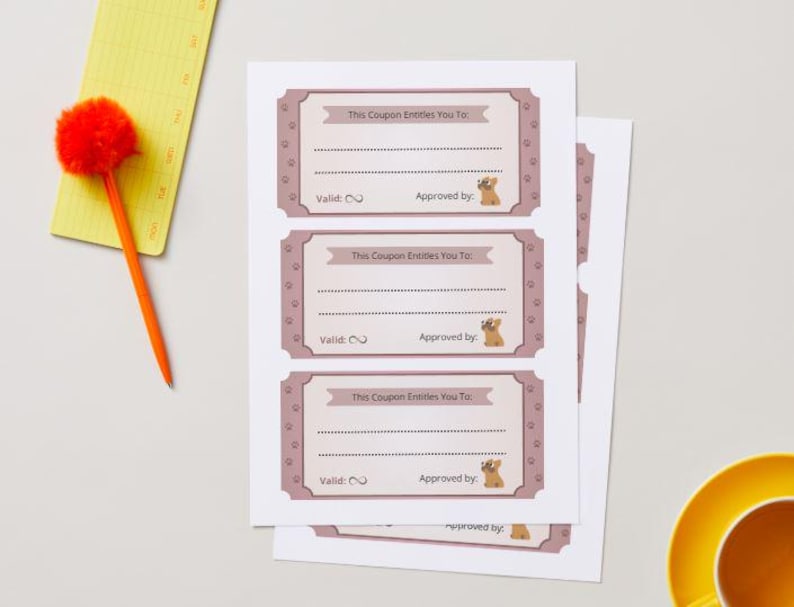 Dog Mom Coupon Book for Mothers Day , Funny Relatable Gift (digital ...