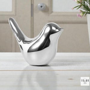 Silver Bird Sculptures With Candle Holder | Modern Minimalist Home ...