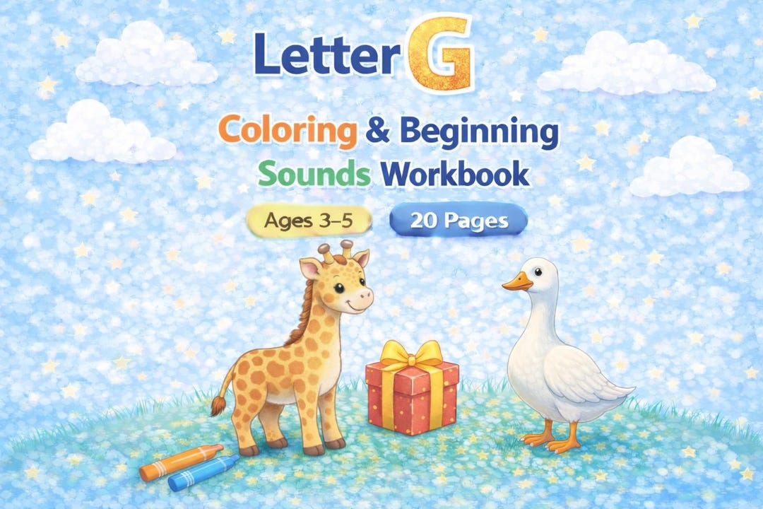Preschool Alphabet Worksheets – Letter G Coloring & Beginning Sounds ...