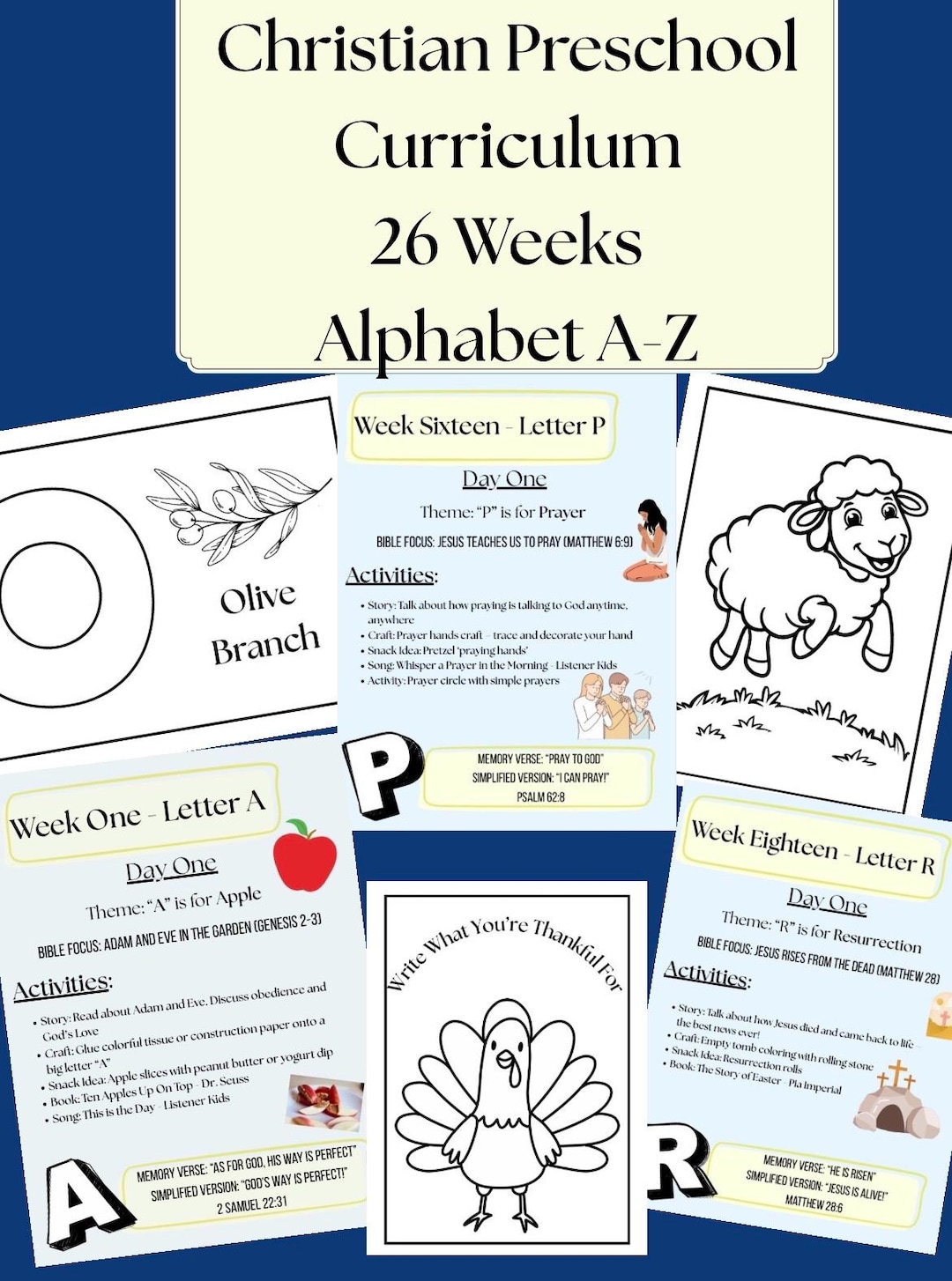 Preschool Christian Curriculum - Homeschool Curriculum - A-Z Bible ...