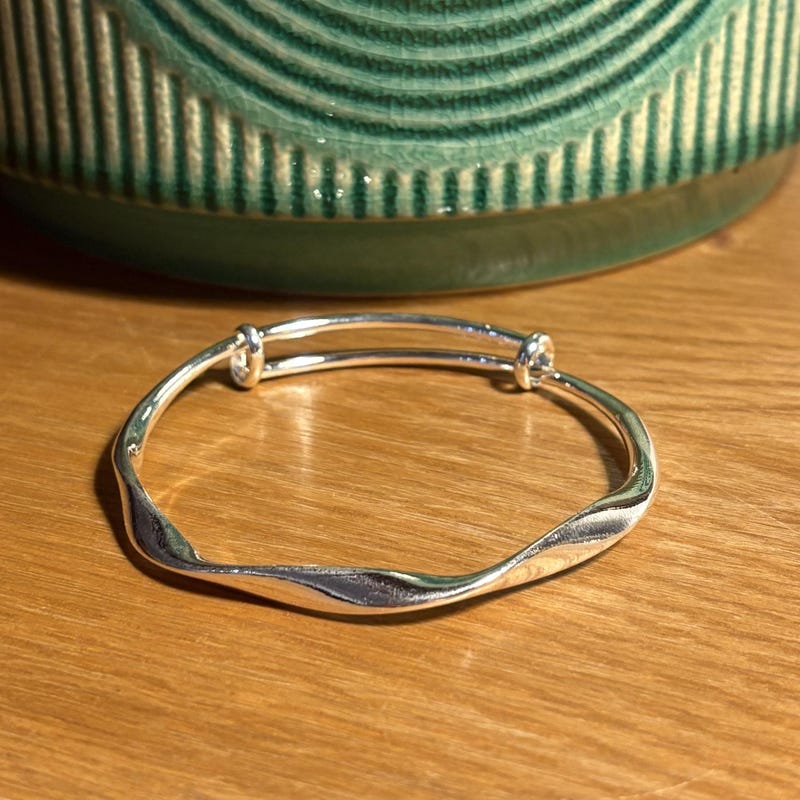 Silver 925 Bangle Women - Etsy UK