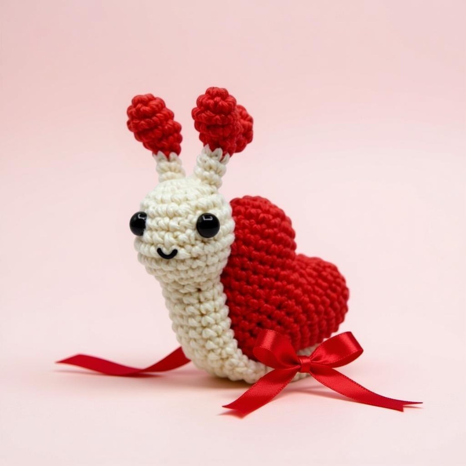 Romantic Valentine Amigurumi Snail PDF Heart Plush Beginner Friendly ...